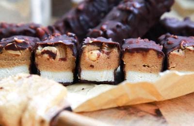 Dairy-Free Vegan Snickers Slice | Nutty Choc Fix