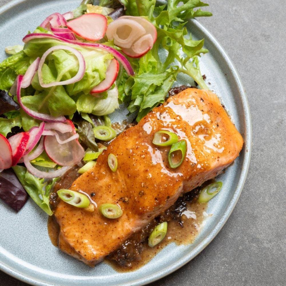 Gluten-Free Honey Almond Salmon | Sweet Meets Savoury